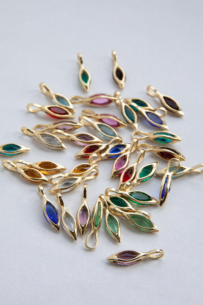 Vintage Caged-Navette Crystal Birthstones – Air & Anchor